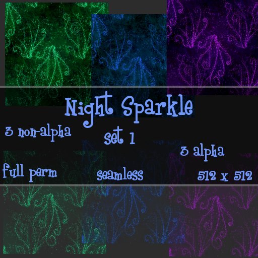 Second Life Marketplace Night Sparkle Set 1 Half Price